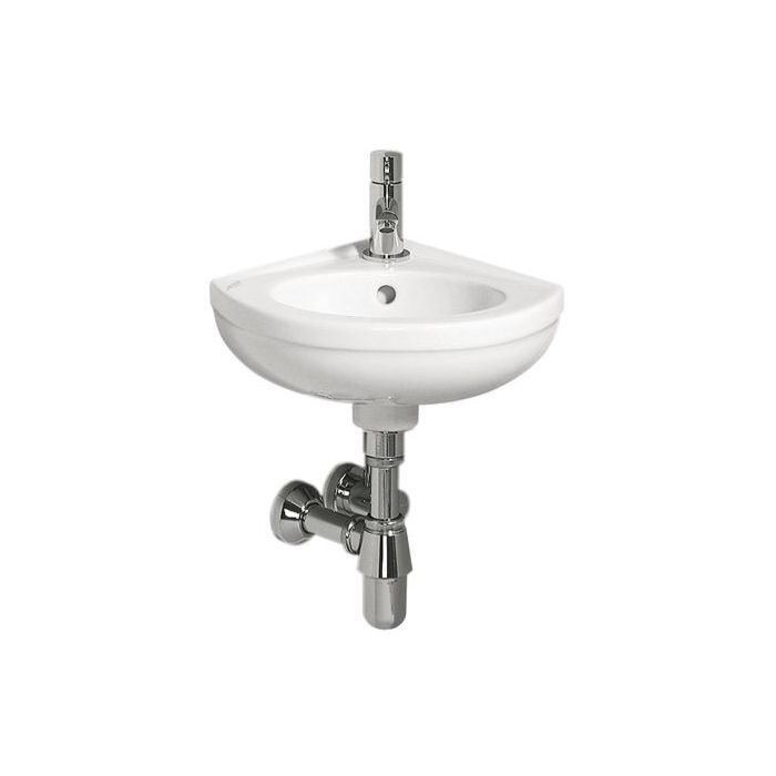 Geberit corner Cloakroom basin Fidelio 38 x 35.5 cm, with tap hole ...