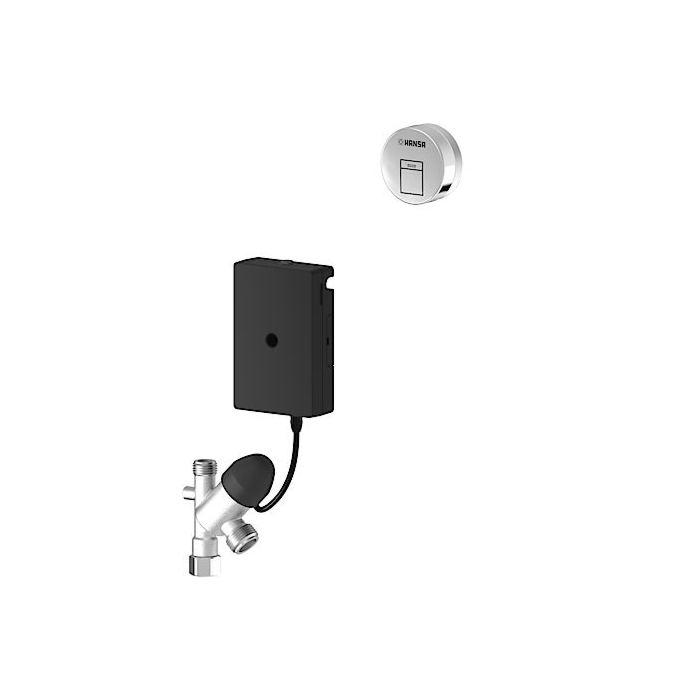 Hansa remote shut-off valve 02590100 chrome, battery operation