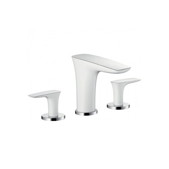 hansgrohe Waschtisch-3-Armatur PuraVida 15073400 Push-Open 11/4" white ...