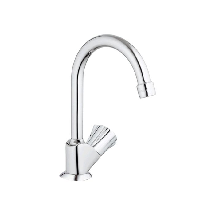 Grohe Costa Standventil 20393001 chrom, schwenkbarer Rohrauslauf, Markierung blau