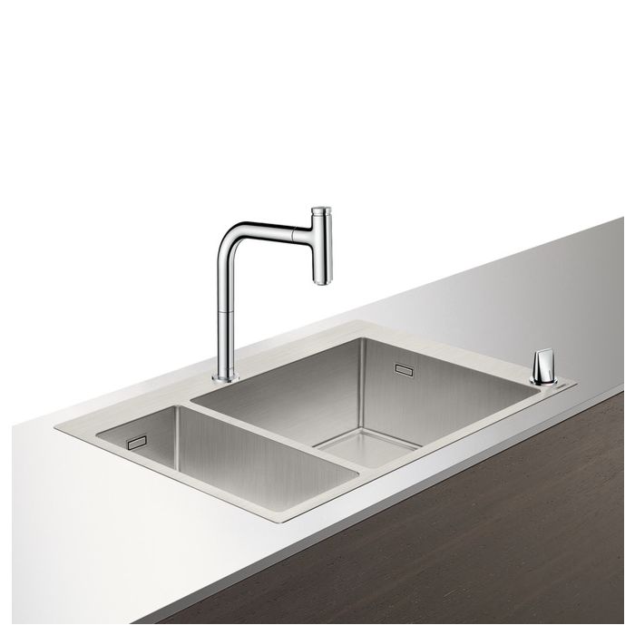Hansgrohe Select C71-F655-09 Spülencombi 43206800 edelstahl-optik, 1 ...