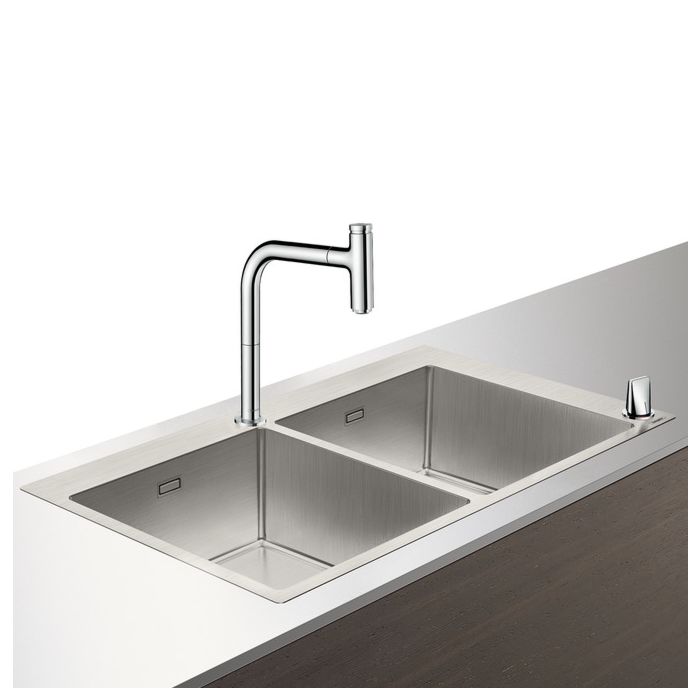 Hansgrohe Select C71-F765-10 sink combi 43203800 stainless steel look ...