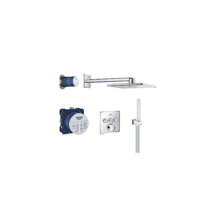 Grohe SmartControl système de douche 34712000 chrome, avec 3 vannes d ...