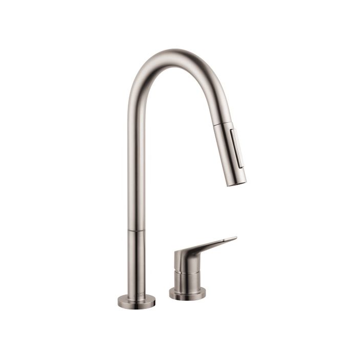 Axor Citterio M 34822800 2-hole single lever kitchen mixer with pull ...