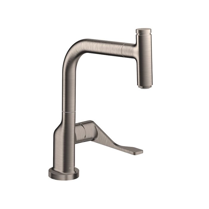 Axor Citterio Select kitchen mixer Stainless Steel optics, with pull ...
