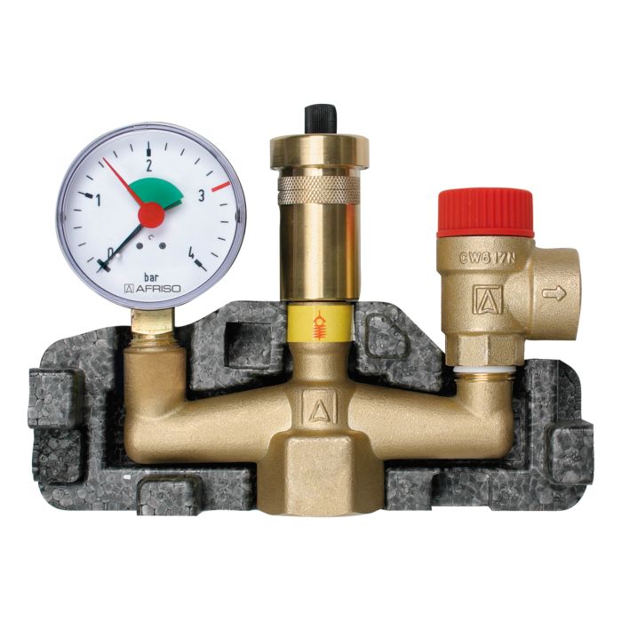 Afriso boiler safety group 77938 3 bar, with insulation