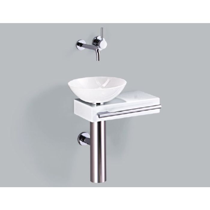 Alape Piccolo 3 washing area 5033000000 white, with basin console, bowl ...
