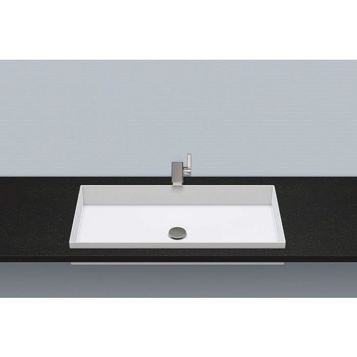 Alape EB Einbauwaschtisch 2227503000 75x37,5cm, weiß, ohne Hahnloch ...