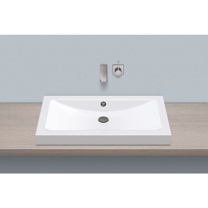 Alape Ab. Aufsatz-Waschtisch 3207200000 80x45,5x7,5cm, weiß, ohne ...