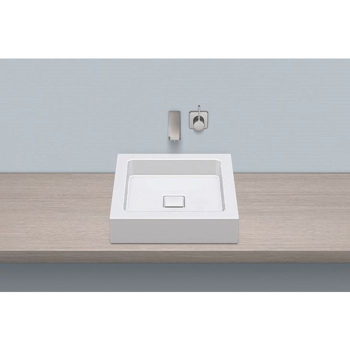 Alape Aufsatzwaschtisch AB.Q450.1 3302000000 45 x 45 cm, weiss, ohne ...