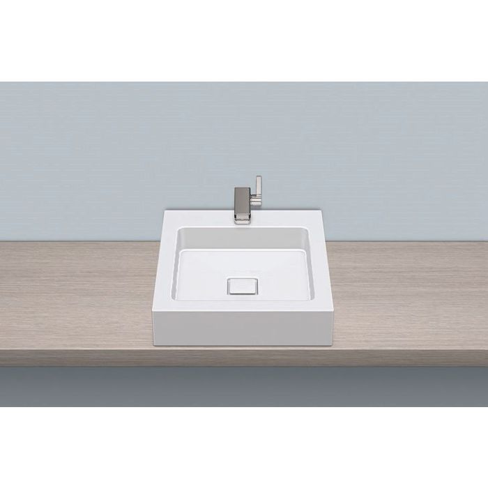 Alape Aufsatzwaschtisch AB.Q450H.1 3304000000 45 x 50 cm, weiss, mit ...
