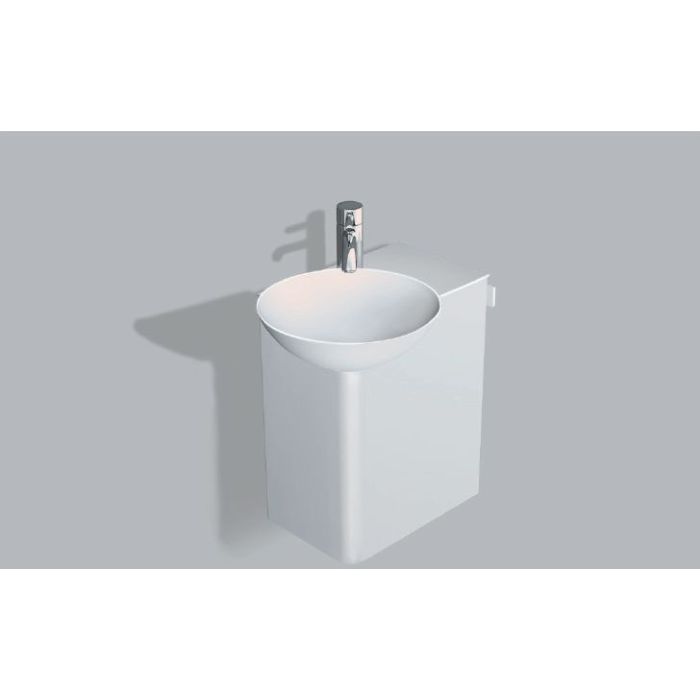 Alape wash place 5241000000 Bowl basins 30cm left, white, shelf right ...