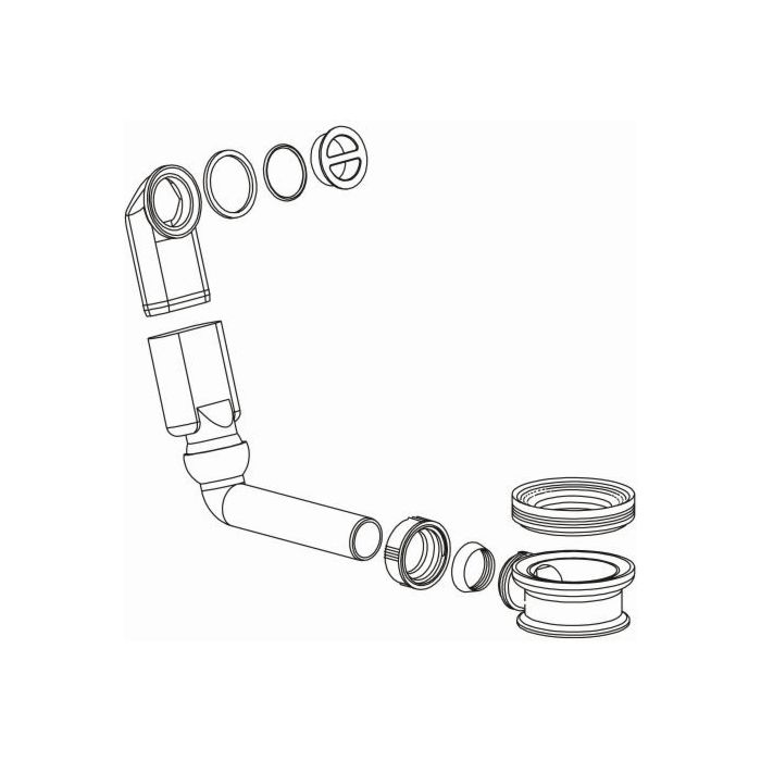 Alape overflow set B 9500280000 white, for eccentric and shaft valve