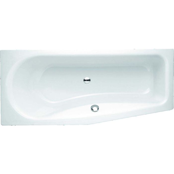 Badewanne BetteLuna 2760000 170 x 75 cm, weiss, Schräges Fussende rechts