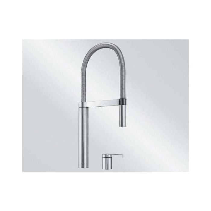Blanco Culina S Duo Küchenarmatur 519784 Hochdruck, mit Schlauchbrause, Edelstahl seidenmatt