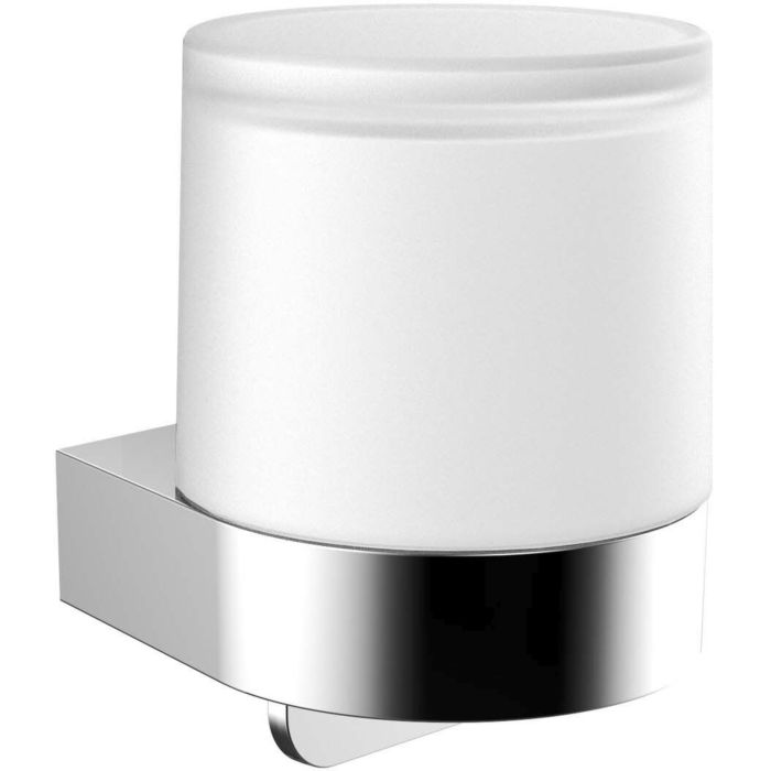 Distributeur de savon liquide Emco Flow 272100101 chromé , verre cristal, avec gobelet, finition ...