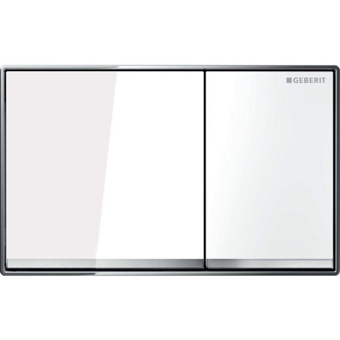 Geberit Omega 60 115081SI1 glass white, for Omega cisterns
