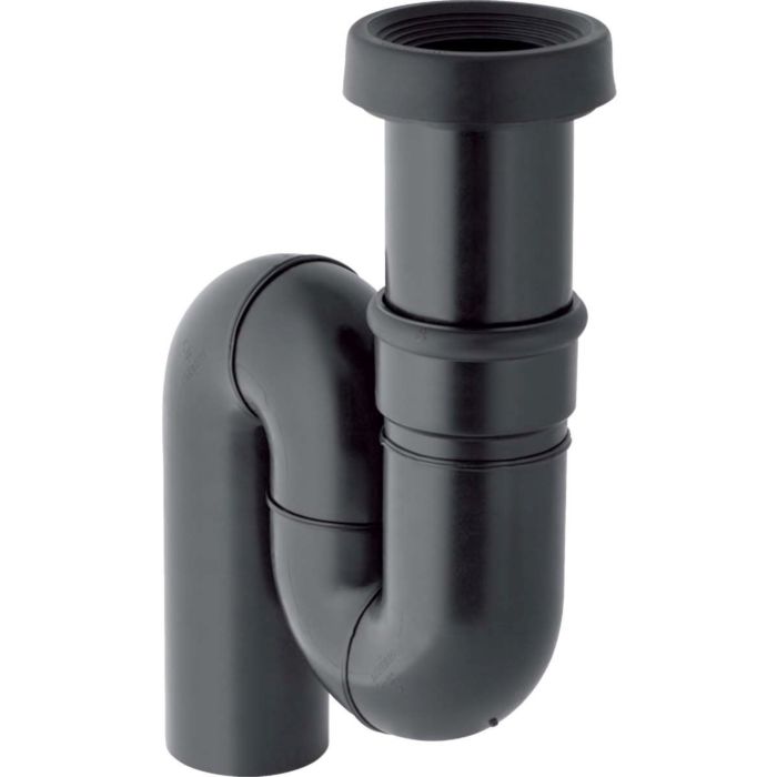 Geberit siphon 167734161 Ø 110 mm, sortie verticale, pour Hock- WC , PE-HD, noir