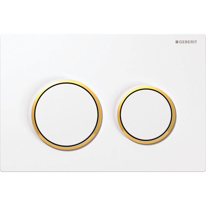 Geberit Omega 20 115085KK1 white / gold-plated, for Omega cistern