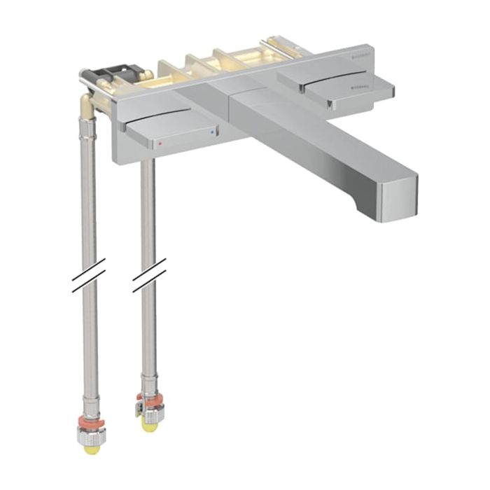 Geberit One washbasin faucet 116461211 two-handle mixer, square, wall ...