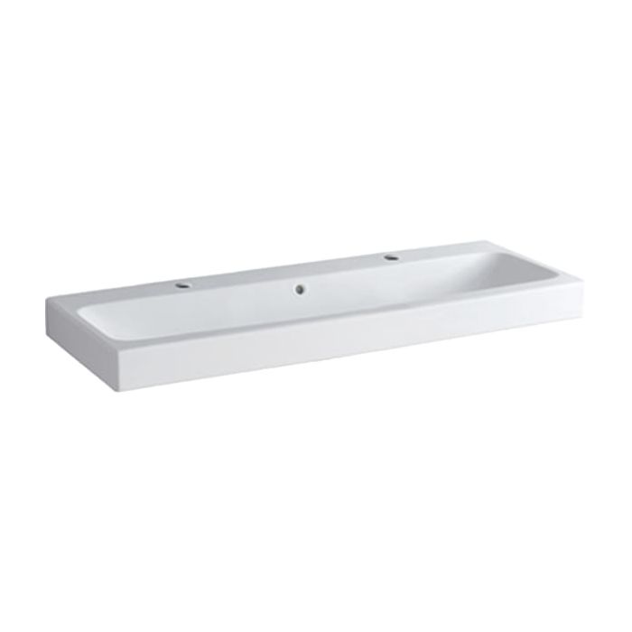 Geberit iCon Waschtisch 124020000 120 x 48,5 cm, mit 2 Hahnlöchern ...