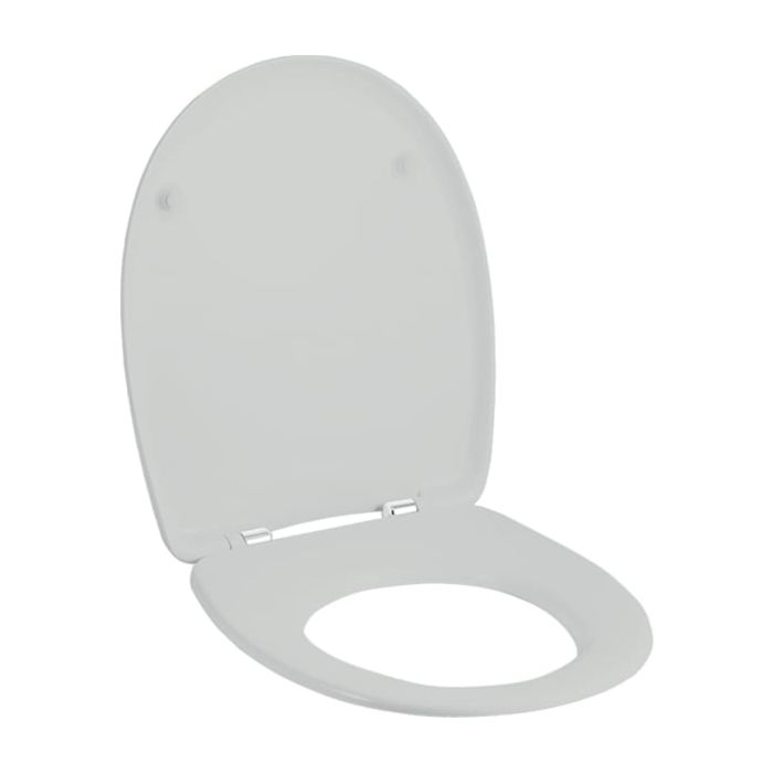 Geberit WC-Sitz 573065068 pergamon, mit Deckel, Scharniere verchromt ...