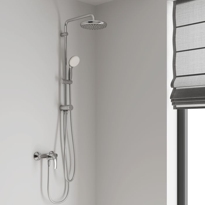 Grohe Tempesta System 210 Flex shower system 26381001 chrome, with diverter
