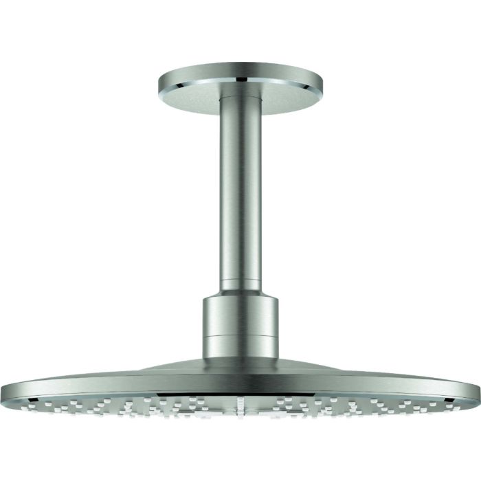 Grohe Rainshower shower set 26477DC0 supersteel, with ceiling outlet 14 ...