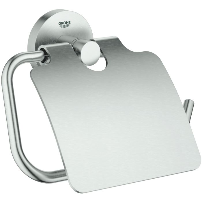 Grohe Essentials porte- WC 40367DC1 supersteel, avec couvercle ...