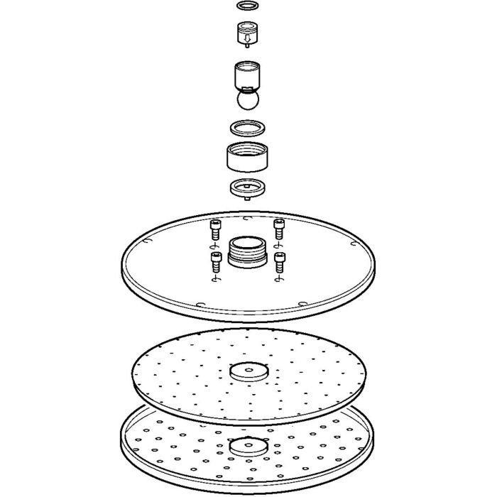 Hansa Brausekopf Viva d:200 mm komplett 59913747 chr