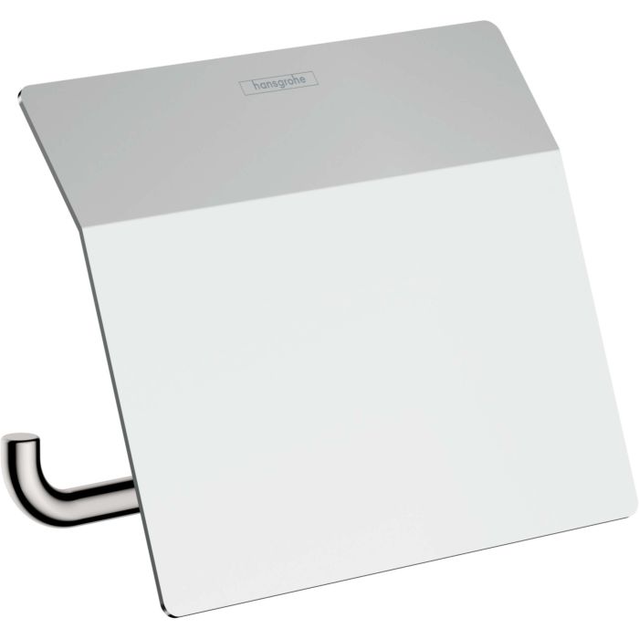 hansgrohe AddStoris toilet roll holder 41753000 with cover, wall ...