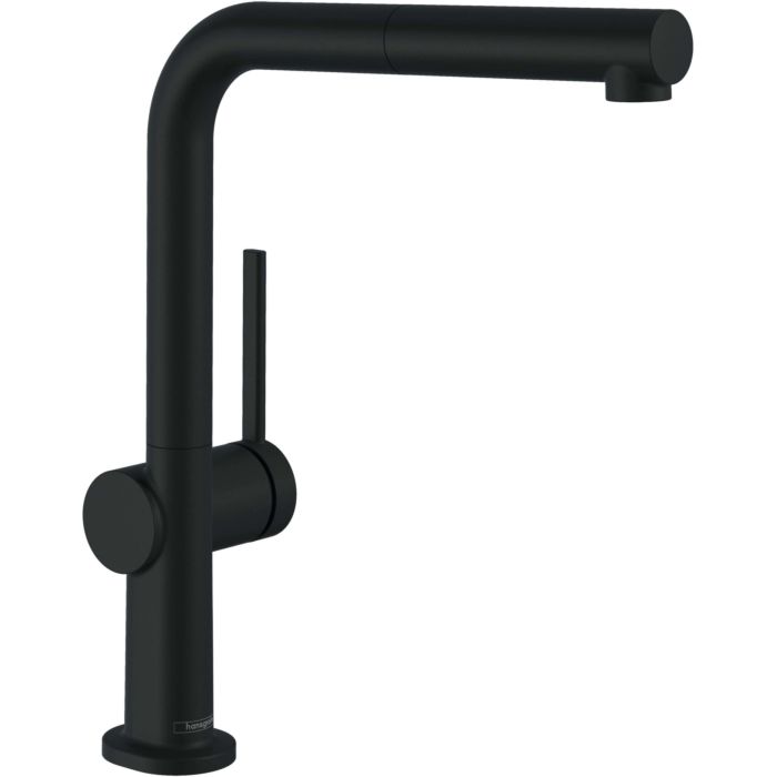hansgrohe Talis Küchenarmatur 72808670 Ausziehauslauf, 1jet, mattschwarz