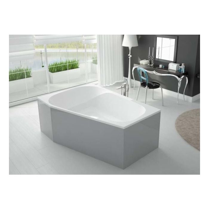 Hoesch Spectra Badewanne 3666.010 180 x 120 cm, weiß, linke Ausführung