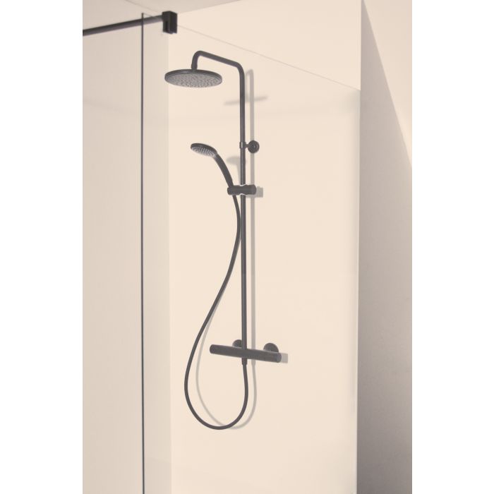 Ideal Standard Ceratherm T25 shower system A7545XG Silk Black, with ...