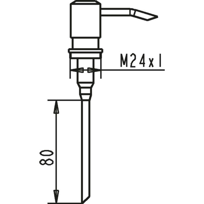 Ideal Standard JADO Ersatzpumpe GLANCE, H960030AA für Lotionspender, Chrom