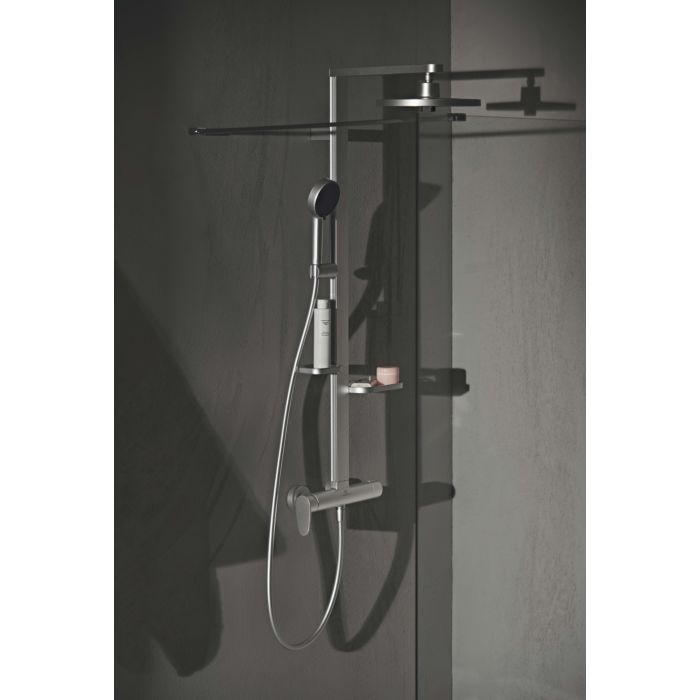 Ideal Standard Alu+ shower system BD584SI with Ceraflow thermostat, 2 ...