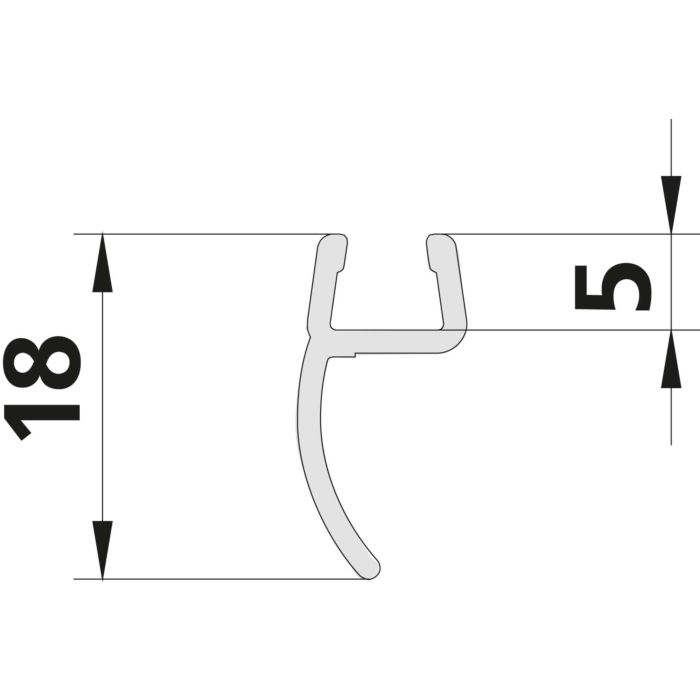 Kermi Liga Dichtleiste 2534970 Glasdichtung senkrecht, bis 2000mm