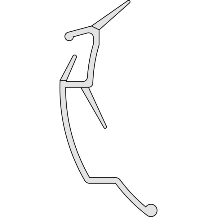 Kermi Ibiza 2000 sealing strip 2529779 sliding seal, vertical, up to 2000mm
