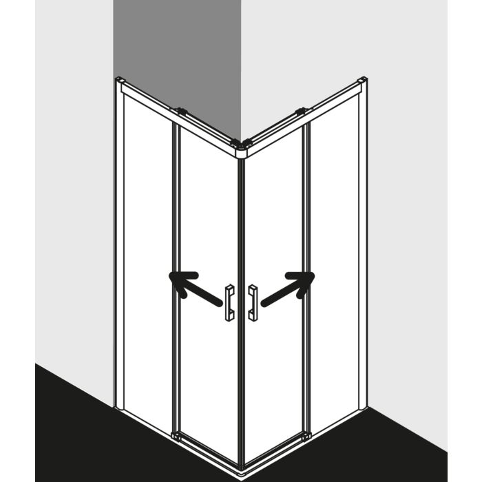 Kermi Pega Gleitt.-Eckeinstiegsh. 2-tlg. bodenfrei PEC2L09320VTK ...