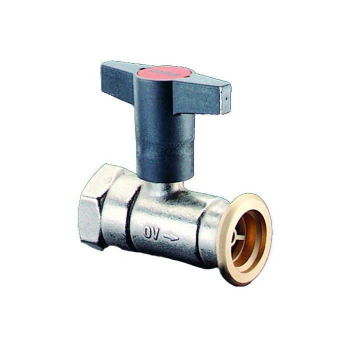 Oventrop pump ball valve Optibal P 1078171 with shut-off valve, DN25, 2000 "internal thread, brass