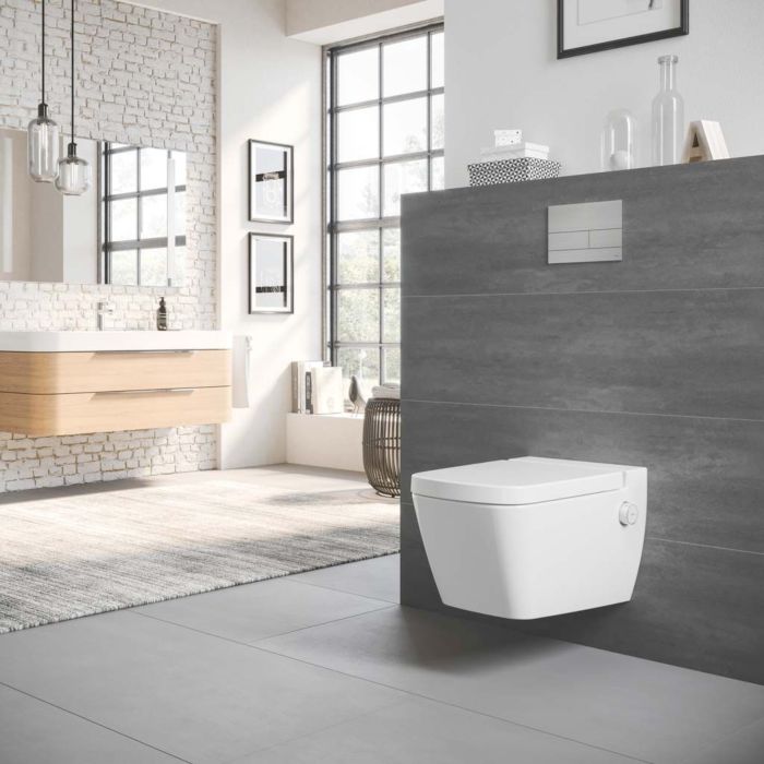 TECEone shower toilet complete set with seat, wc frame and flush plate