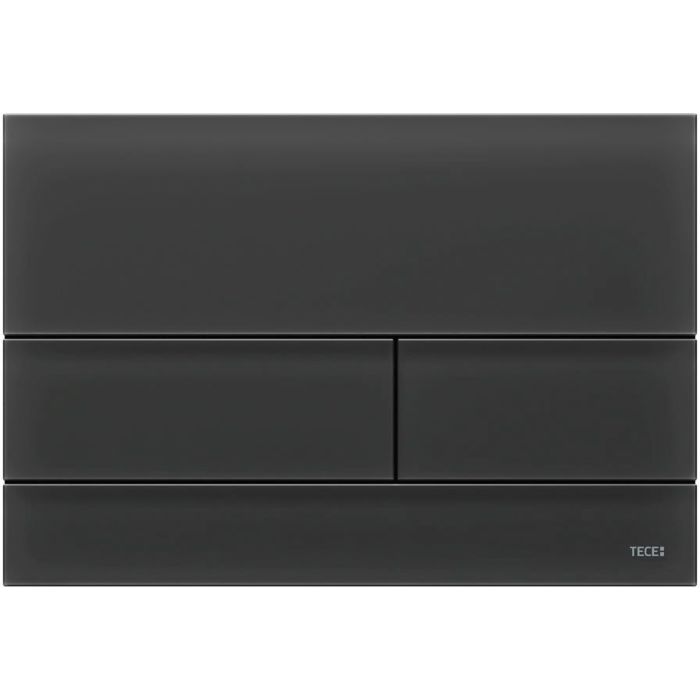 TECEsquare II WC-Betätigungsplatte 9240825 Zweimengentechnik, Glas schwarz satiniert