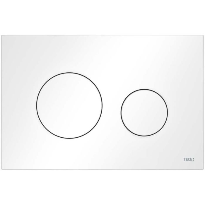 TECE TECEloop plaque d' WC blanc mat, plastique, pour technique à 2 quantités