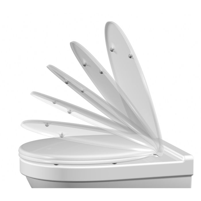 Pagette Pagette Rondo WC siège 794680402 blanc, avec revêtement ...