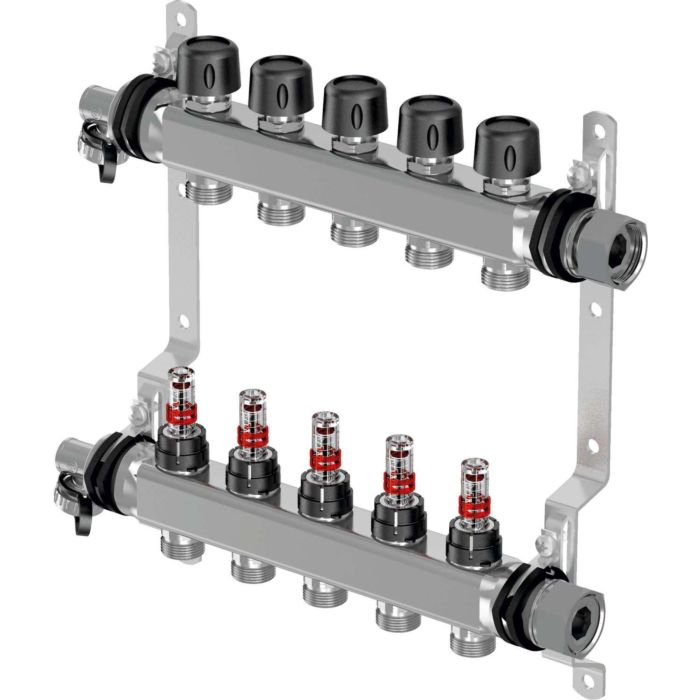 Uponor Vario S Heizkreisverteiler 1086545 Edelstahl, FM 9 x 3/4 ...