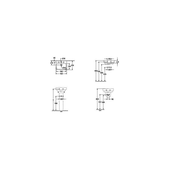 Villeroy und Boch O.novo Ablaufhaube 52670001 weiß