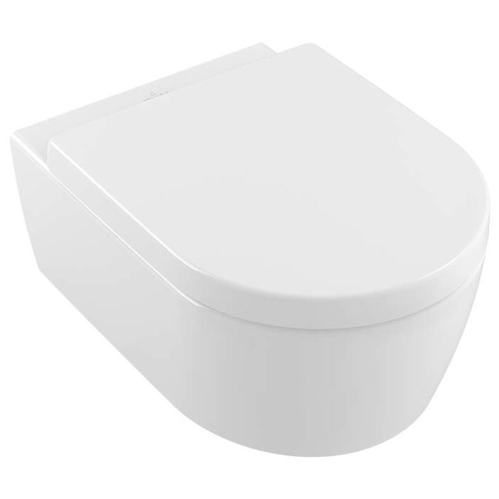 Villeroy und Boch Avento Combi-Pack-Wand-Tiefspüler 5656HRRW stone white C-plus, DirectFlush ...