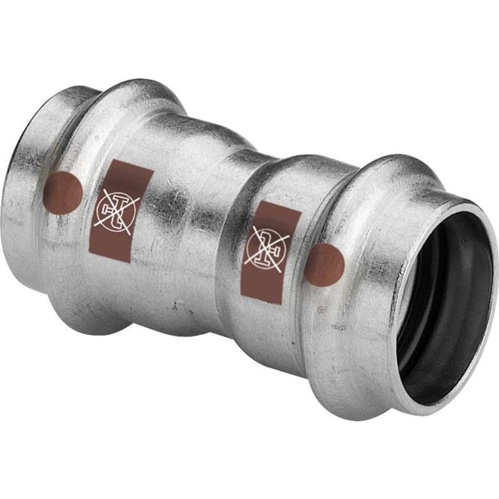 Viega Temponox Muffe 809065 15 mm, Stahl, nicht rostend, SC-Contur