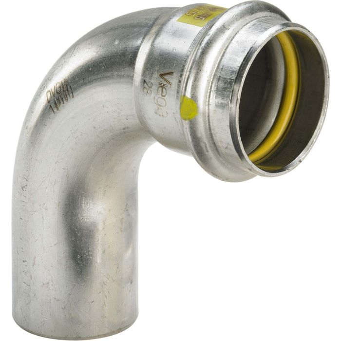 Viega Sanpress Inox G Bogen 486051 15 mm, 90°, Stahl nichtrostend, SC ...