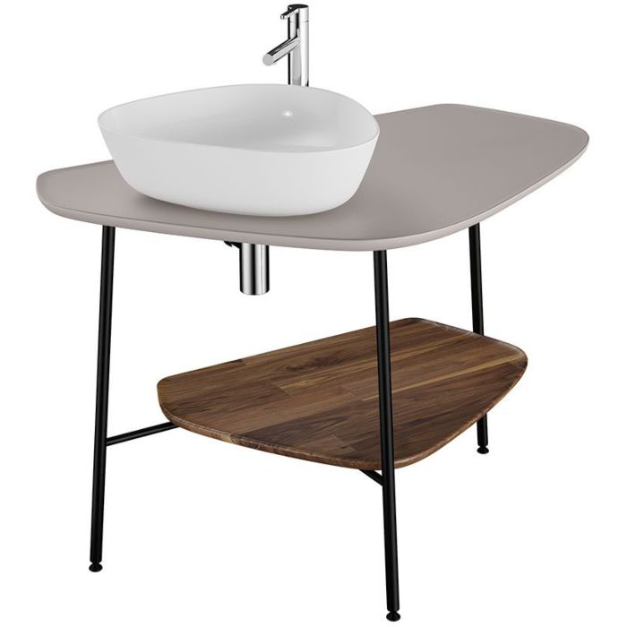 Vitra plural washbasin console 62573 103.2 x 61.2 x 73 cm, left, shelf ...